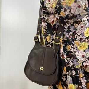 Coach | Bags | Vintage Coach Crescent Bag Black Leather Purse Handbag ...